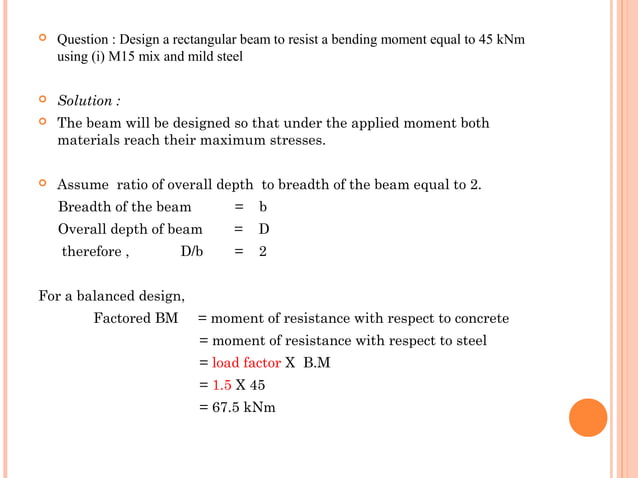 SINGLY REINFORCED BEAM | PPT