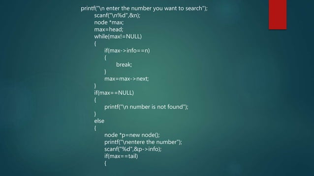 Singly Linked List Program In Data Structure Vtech Pptx Programming Languages Computing