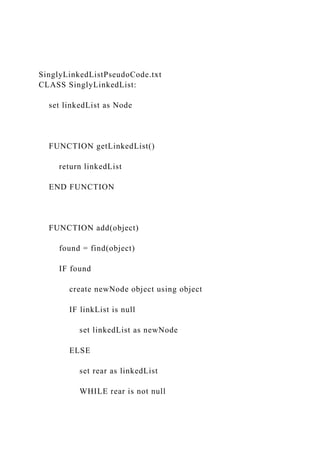 SinglyLinkedListPseudoCode.txtCLASS SinglyLinkedList se.docx
