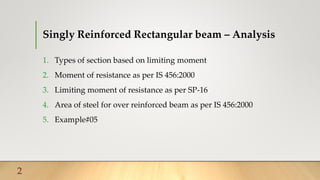 Singly reinforced beam ast - over reinforced | PPTX