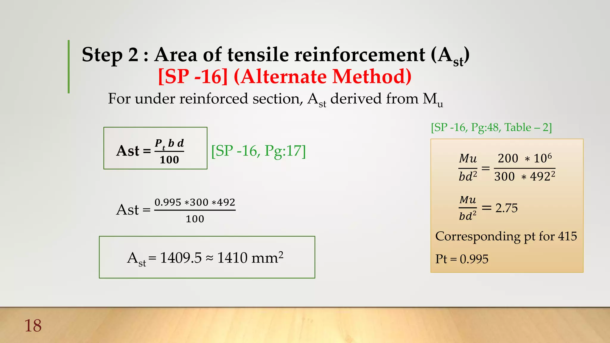 Singly reinforced beam ast type problems | PPTX