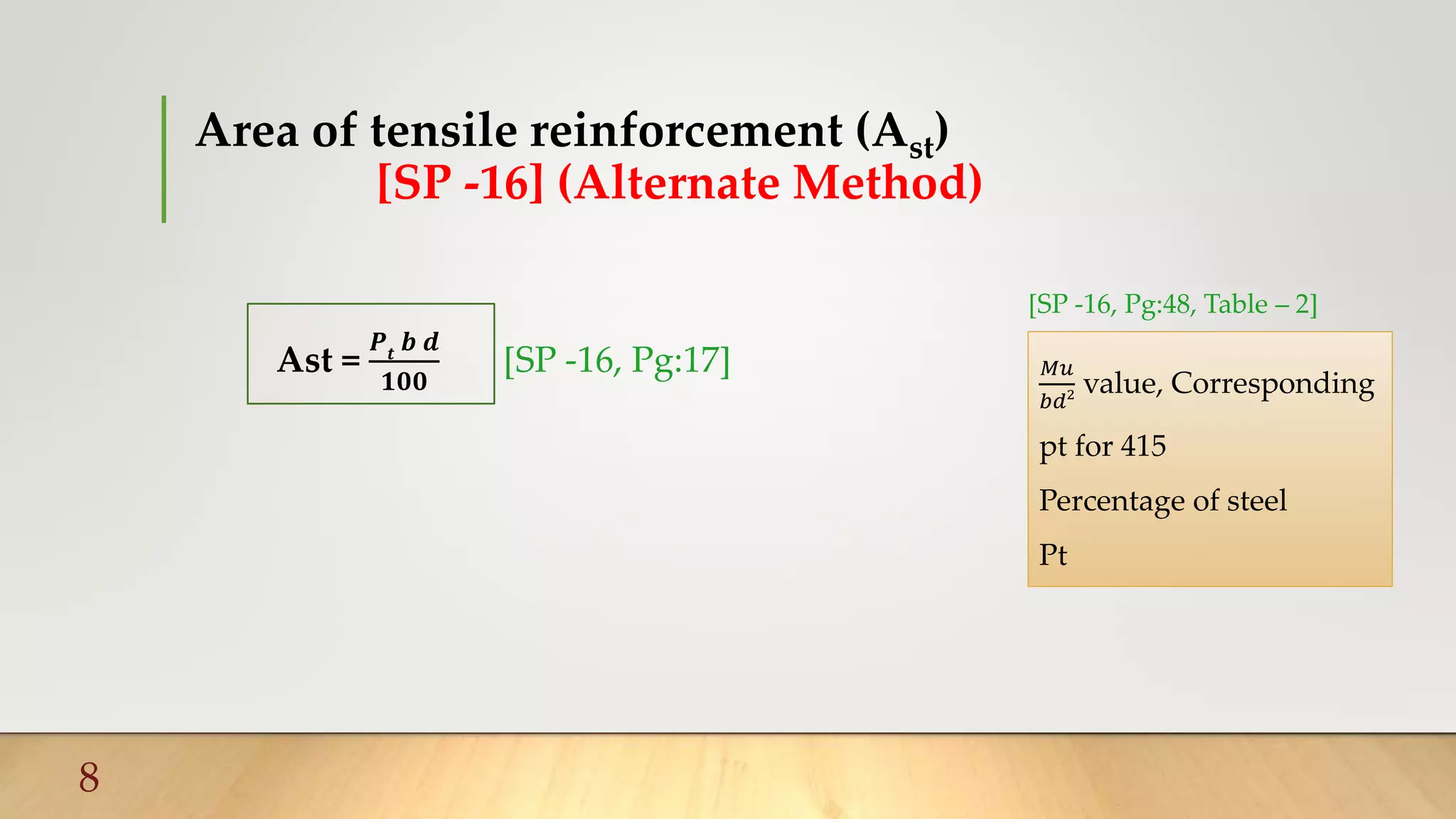 Singly reinforced beam ast type problems | PPTX