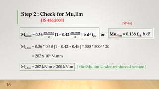 Singly reinforced beam ast type problems | PPTX