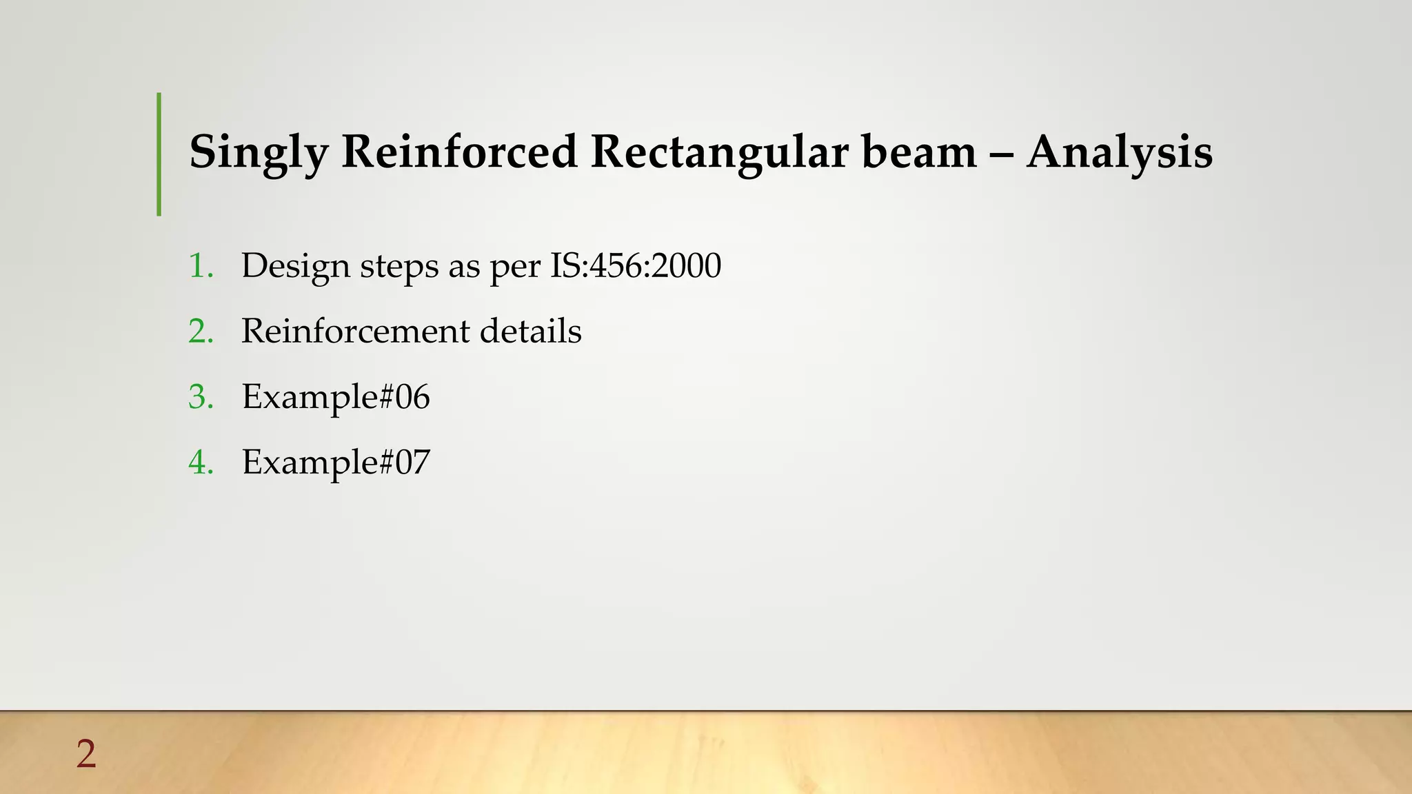 Singly reinforced beam design | PPTX