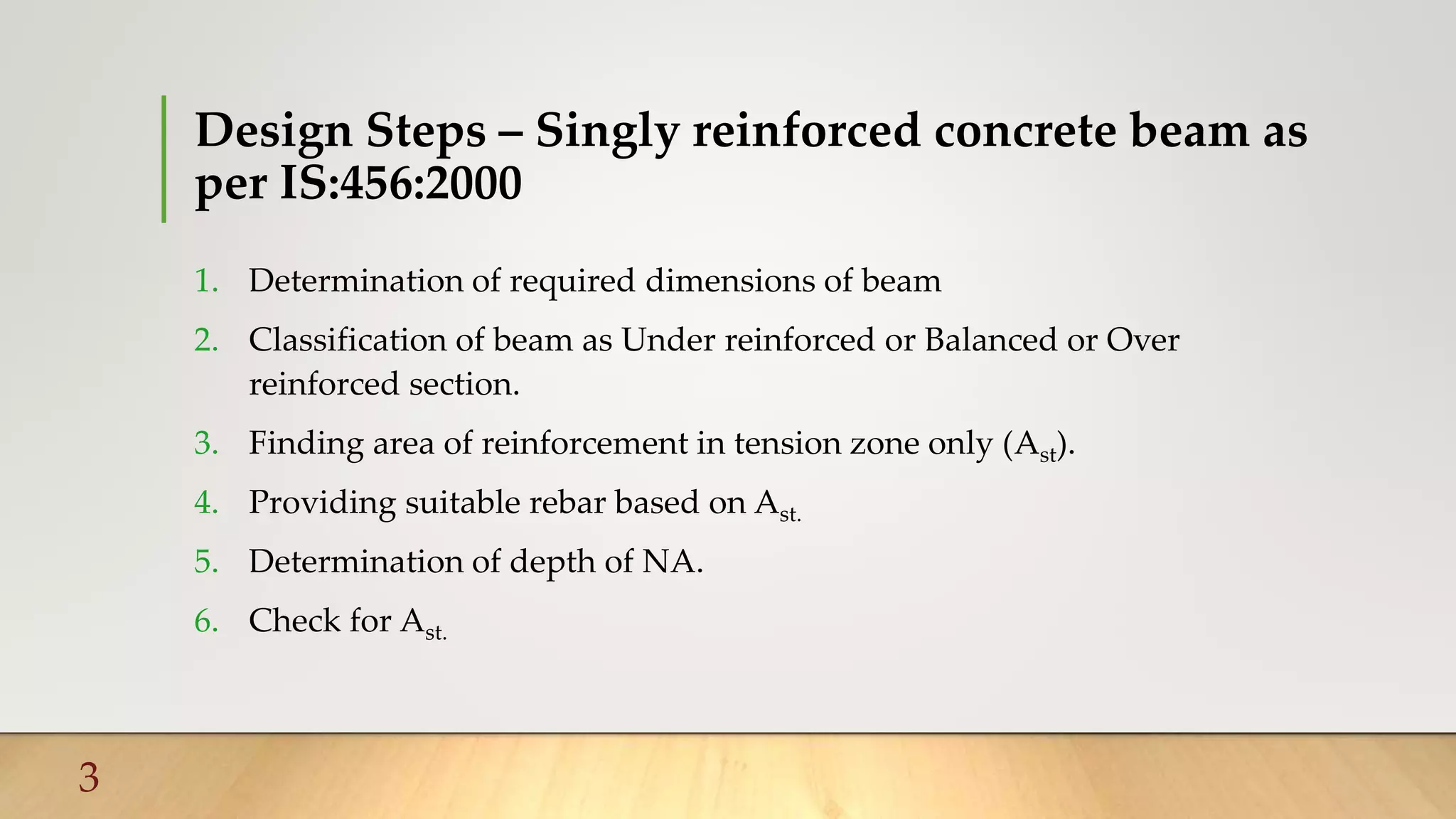 Singly reinforced beam design | PPTX