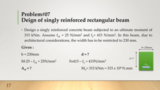 Singly reinforced beam design | PPTX