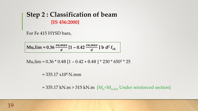 Singly reinforced beam design | PPTX | Civil Engineering Industry ...