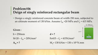 Singly reinforced beam design | PPTX