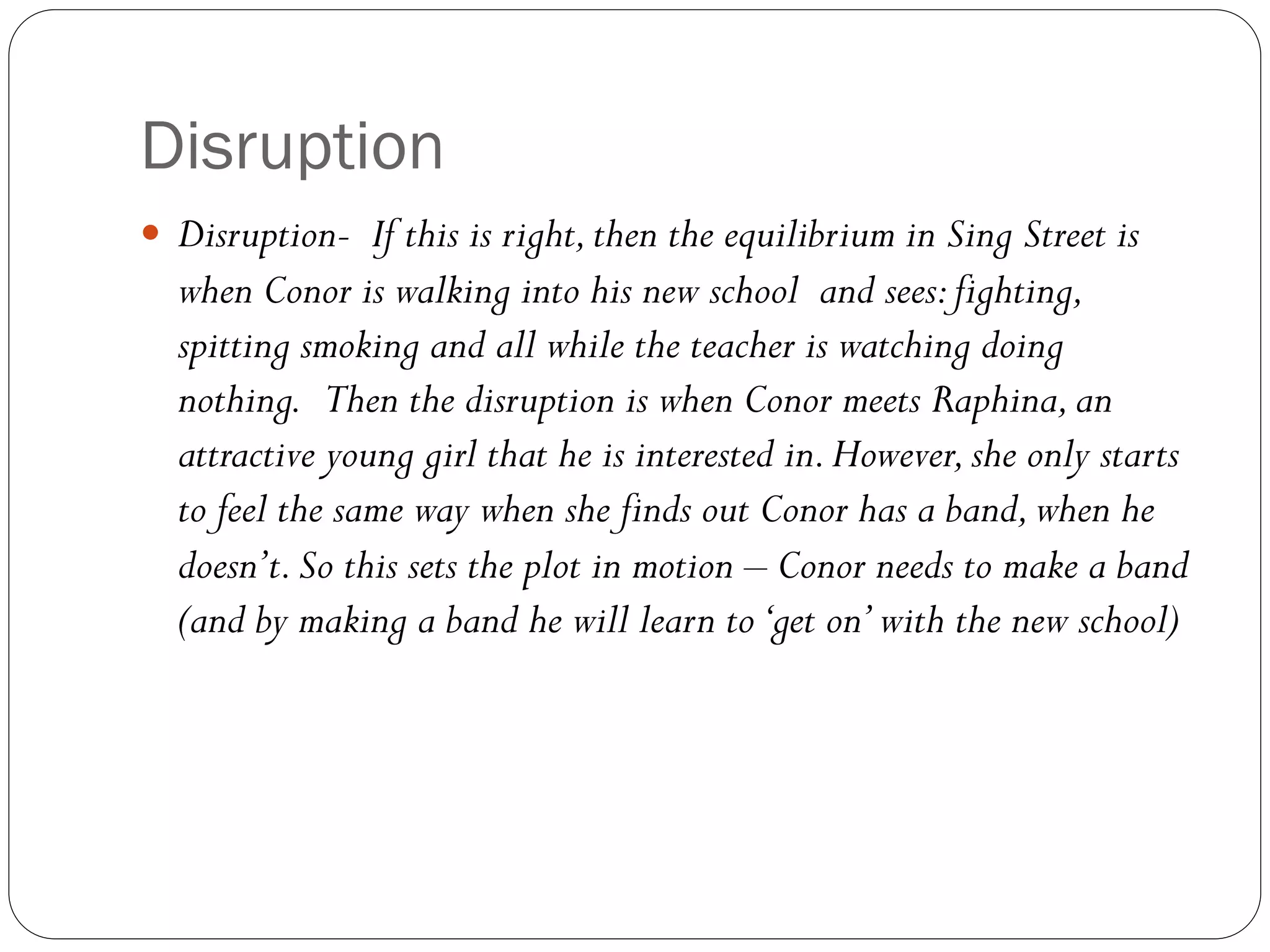 Sing street analysis narrative theory | PDF
