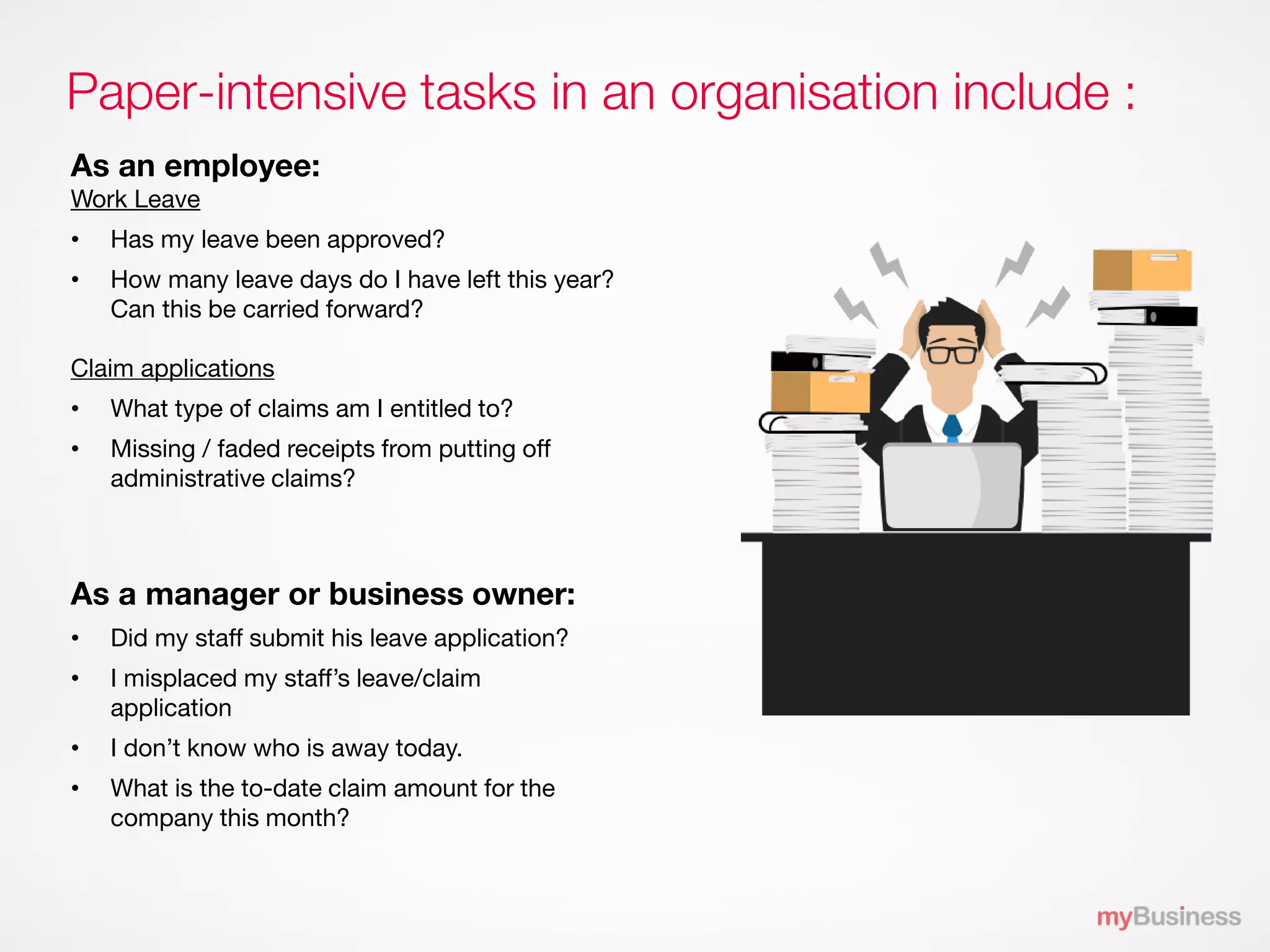 Go paperless. Manage leave and claims with Essentials Workflow | PPT