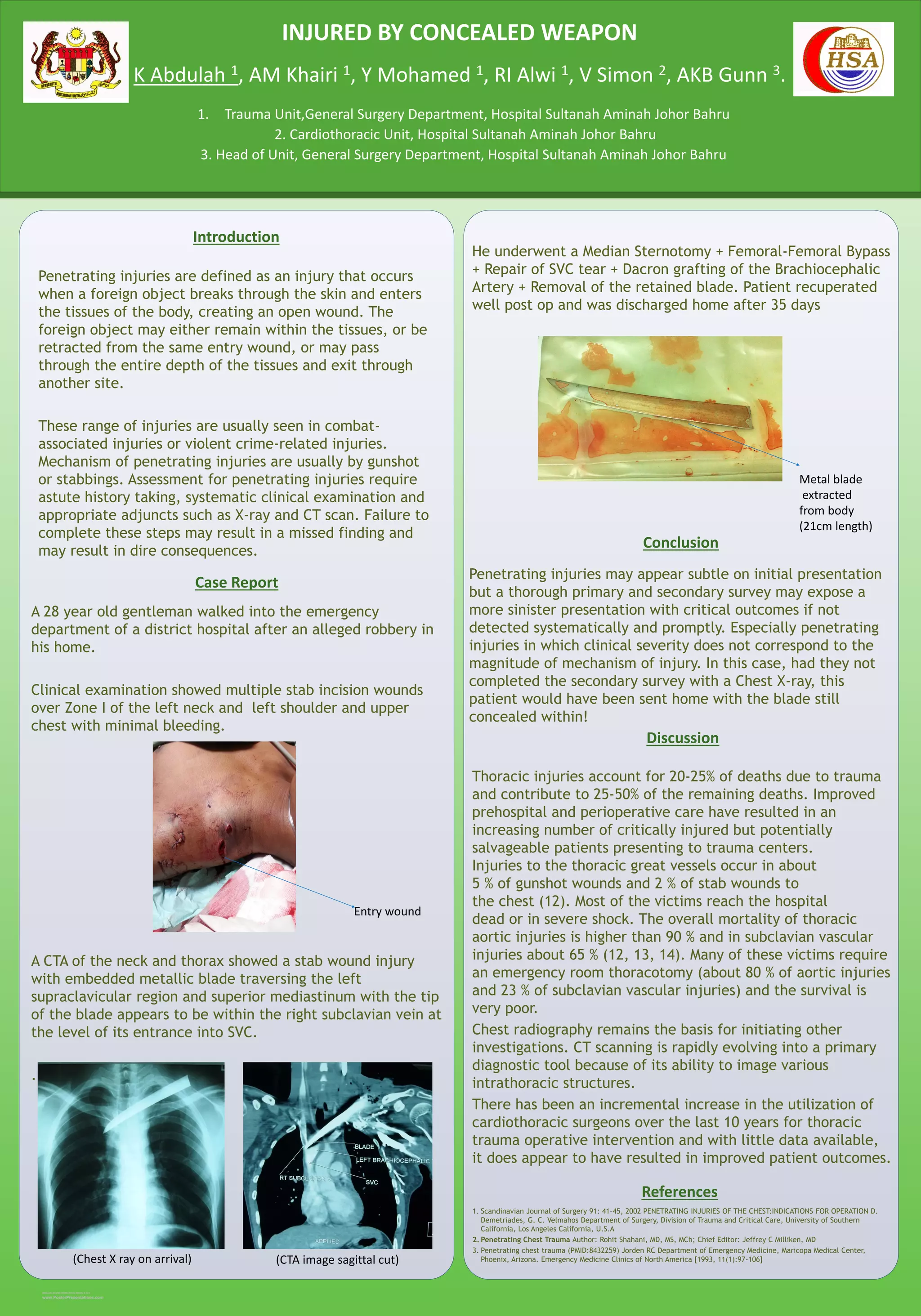 Injury by concealed weapon ( a penetrating trauma case ) | PDF