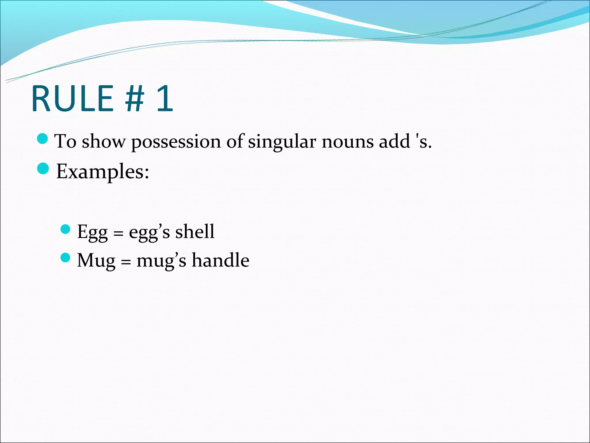 Singular.plural possessive rulesppt | PPT