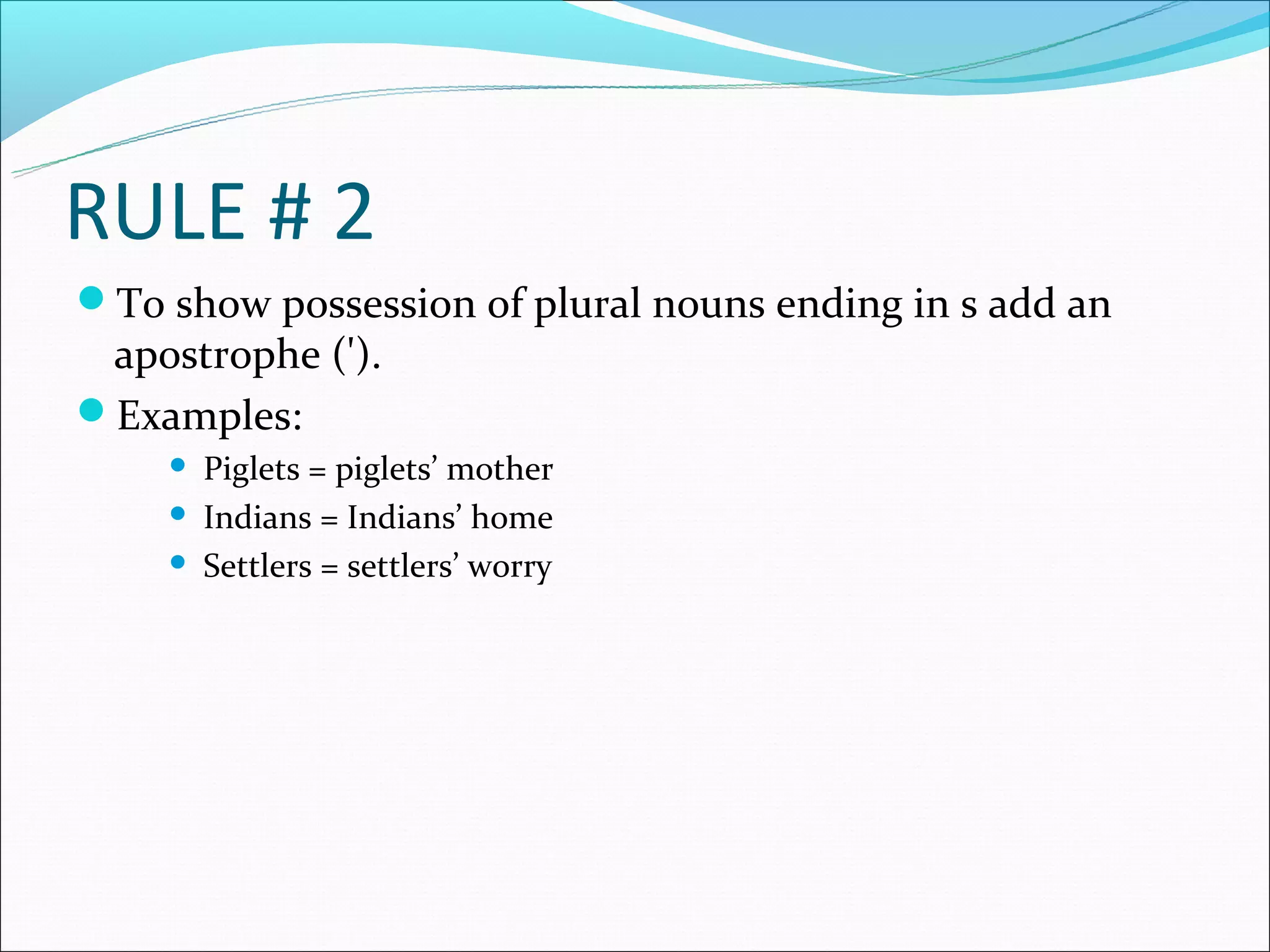 Singular.plural possessive rulesppt | PPT