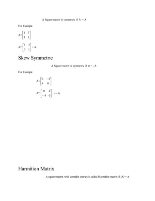 Singular and non singular matrix | DOCX