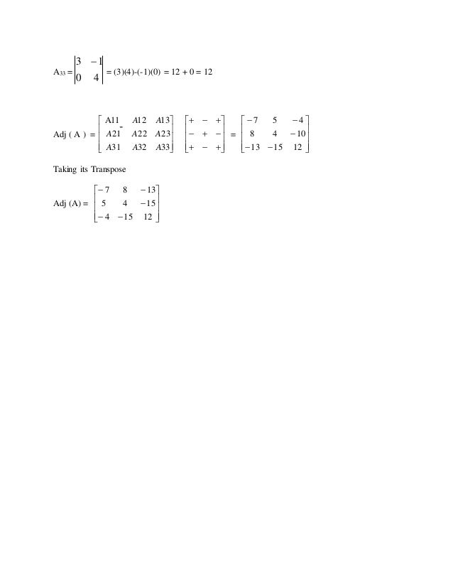 Singular And Non Singular Matrix