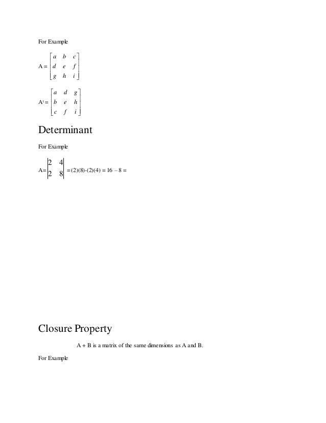 Singular And Non Singular Matrix