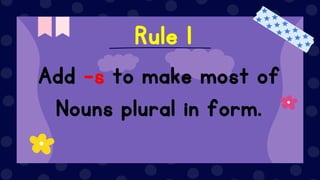 Singular and Plural Nouns & Rules on Changing Singular Nouns to Plural ...