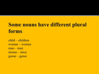 Singular and plural noun | PPT