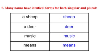 Singular and plural noun | PPTX