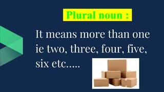 Singular and plural noun | PPTX