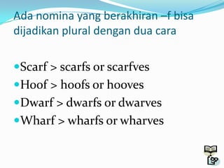 Singular and plural nouns | PPTX