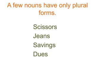 Singular and Plural nouns- Unit 2 | PPT