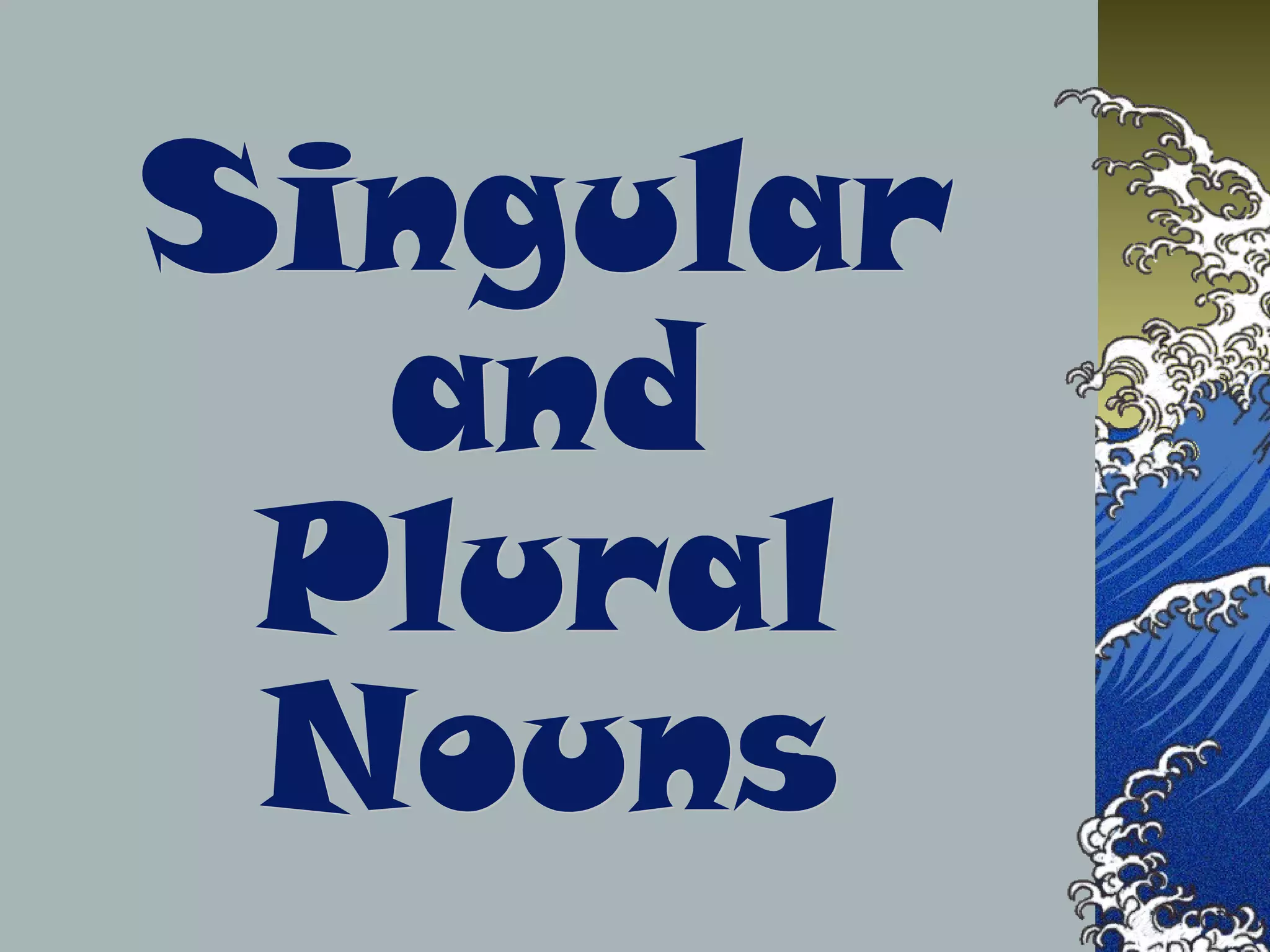 PPT Singular and plural nouns | PPT