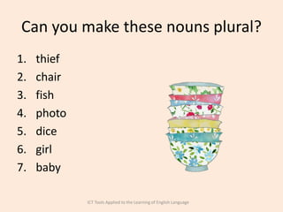 Singular and plural nouns | PPTX