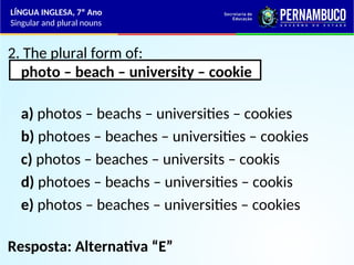 Singular and plural nouns English Presentation.ppt