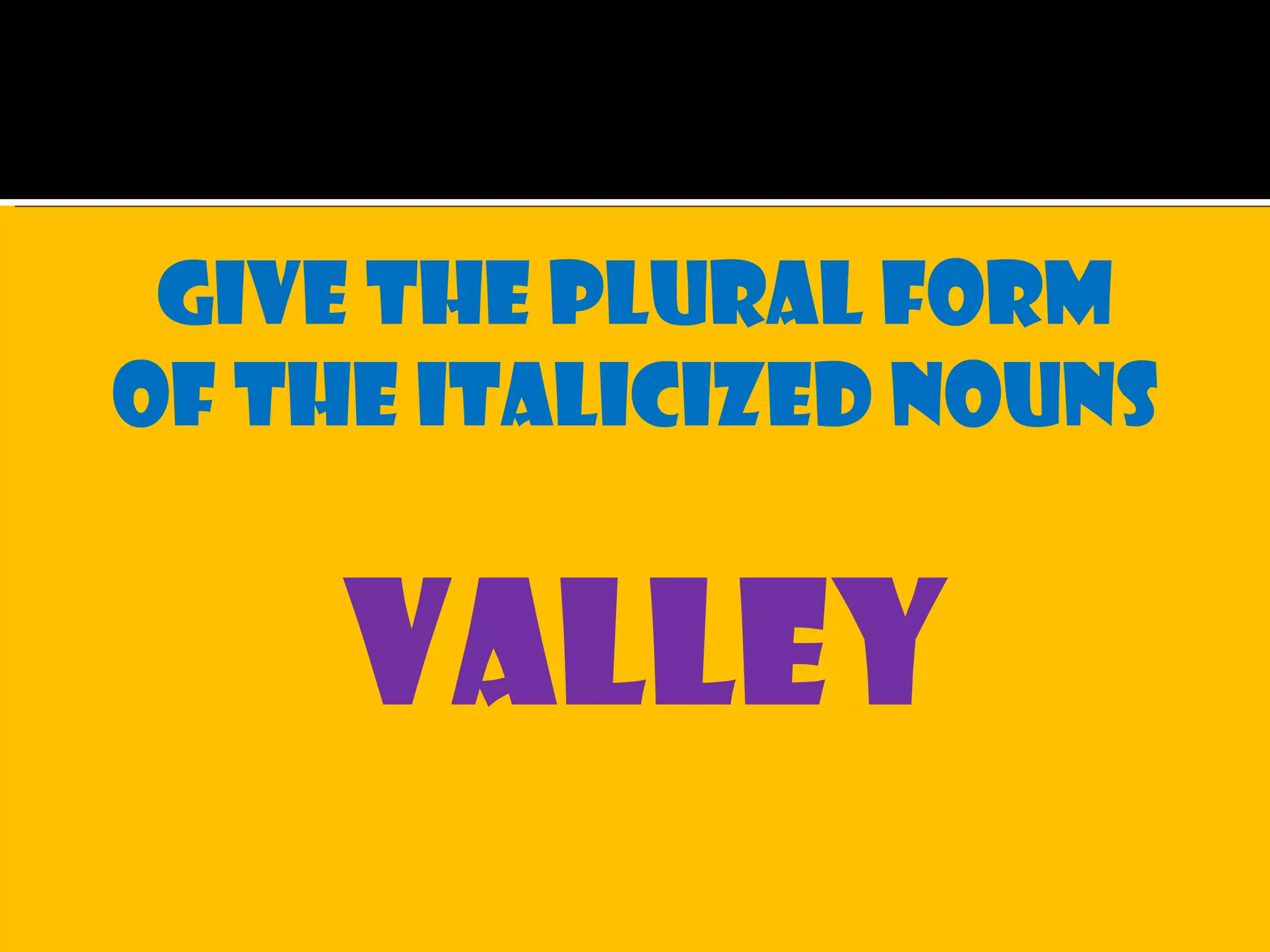 Singular and plural nouns ppt | PPT