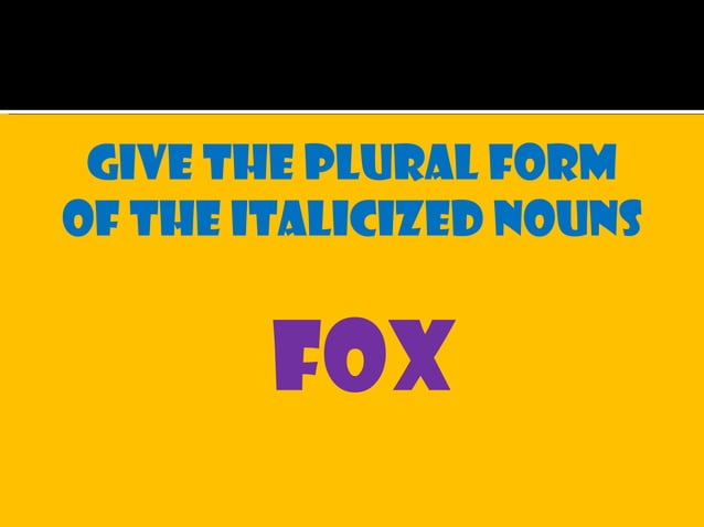 Singular and plural nouns ppt | PPT