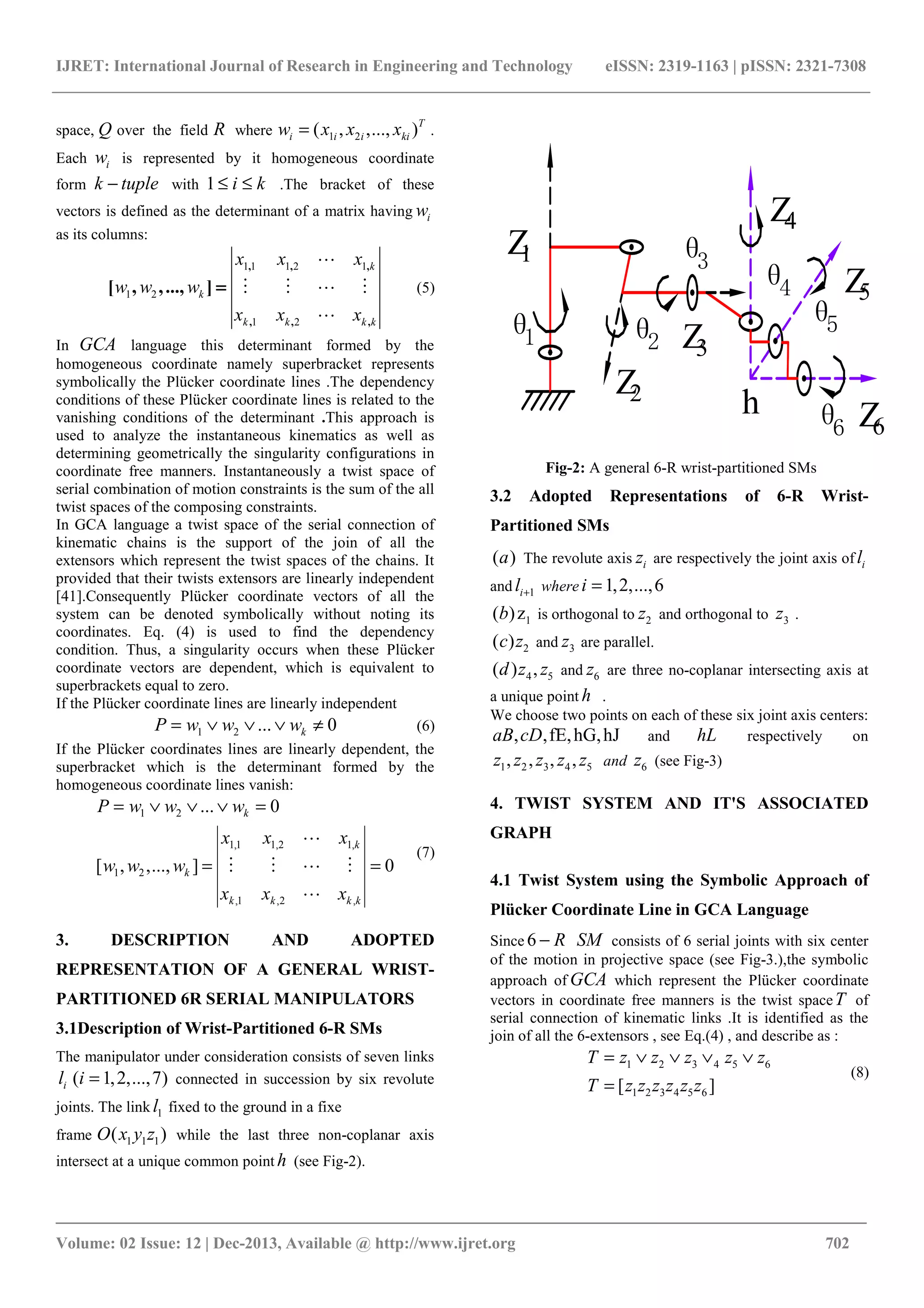 Singularity condition of wrist partitioned 6-r serial | PDF | Robotics | Technology & Computing