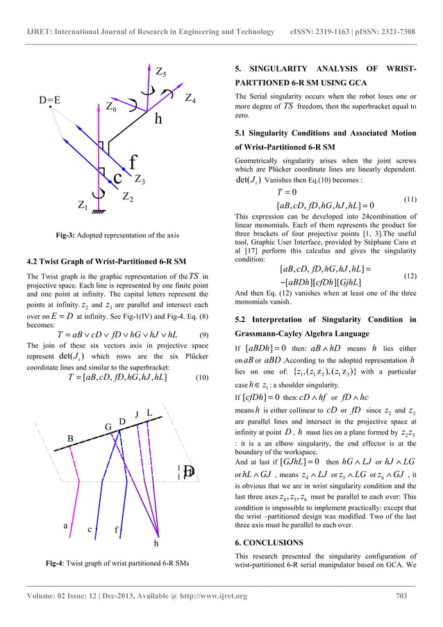 Singularity condition of wrist partitioned 6-r serial | PDF | Robotics | Technology & Computing