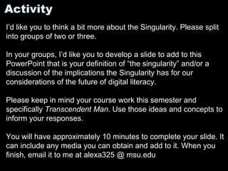 Singularity | PPT