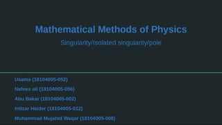 Singularity & pole | PDF