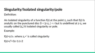 Singularity & pole | PDF