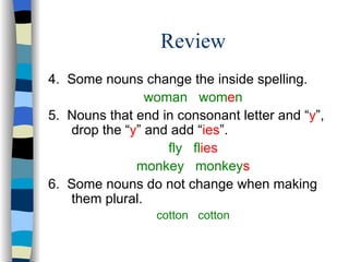 Singular plural nouns | PPT