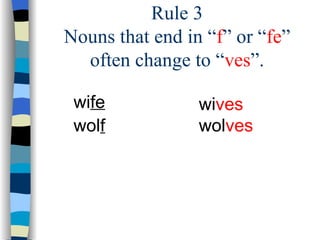 Singular plural nouns | PPT
