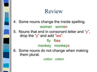 Lesson 7: Singular and Plural Nouns | PPT