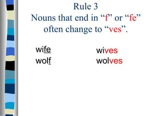 Lesson 7: Singular and Plural Nouns | PPT