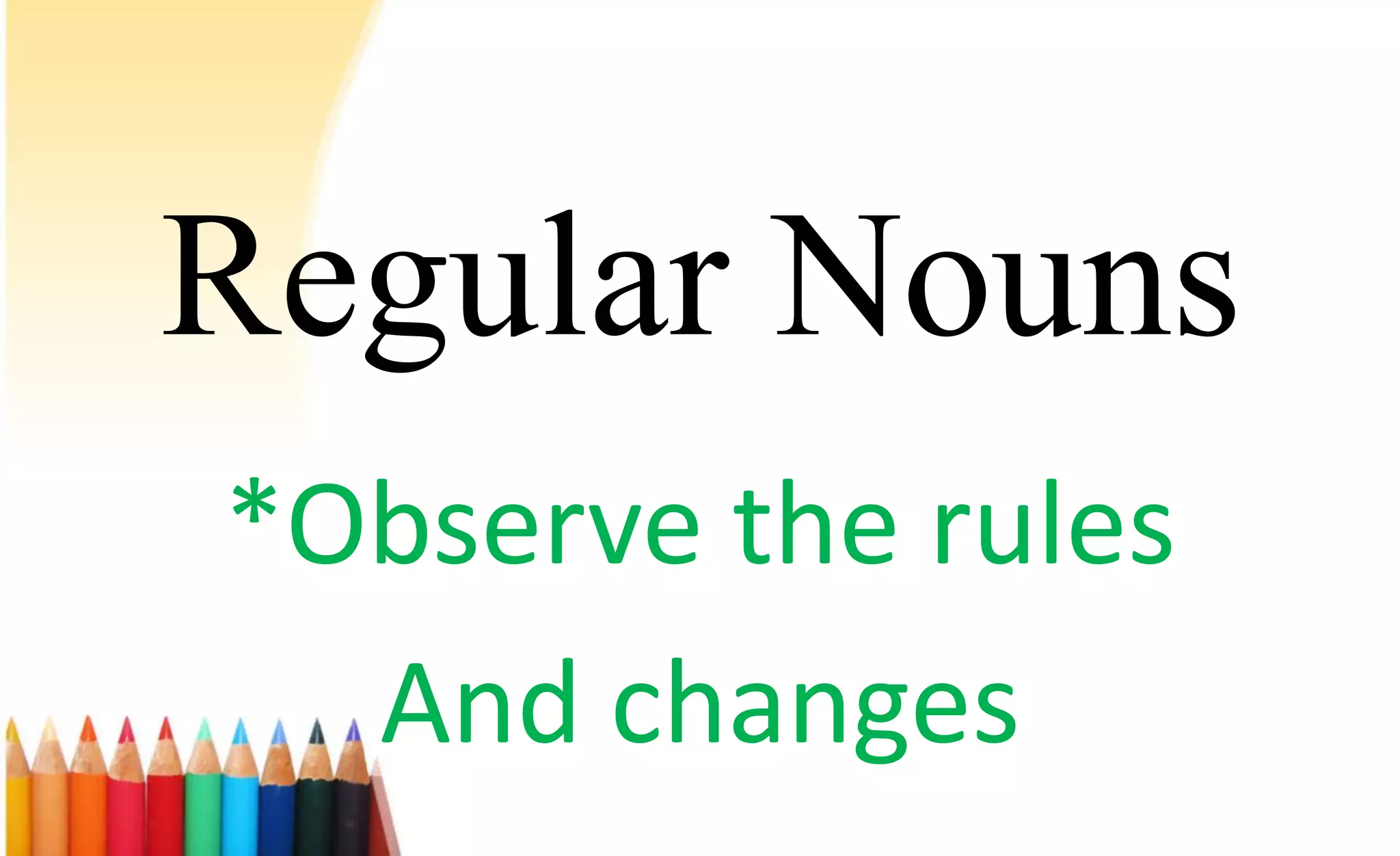 Singular plural nouns | PPT