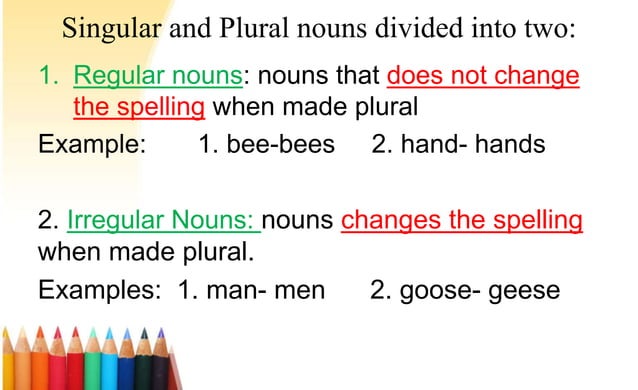 Singular plural nouns | PPT