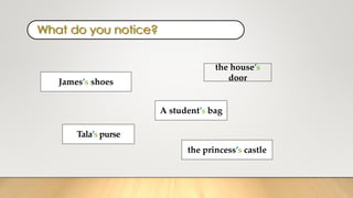 Singular & Plural Possessive Nouns . pdf | PPT
