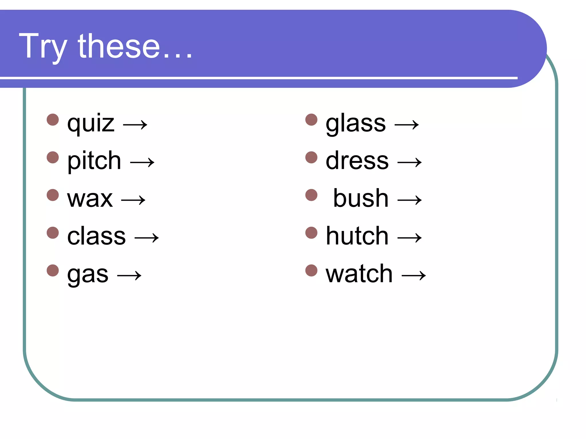 Singular & plural rules | PPT