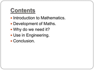 Importance of Maths in Engineering | PPTX