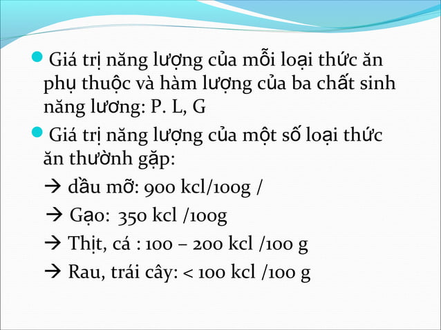Sinh lý chuyen hoa nang luong | PPT