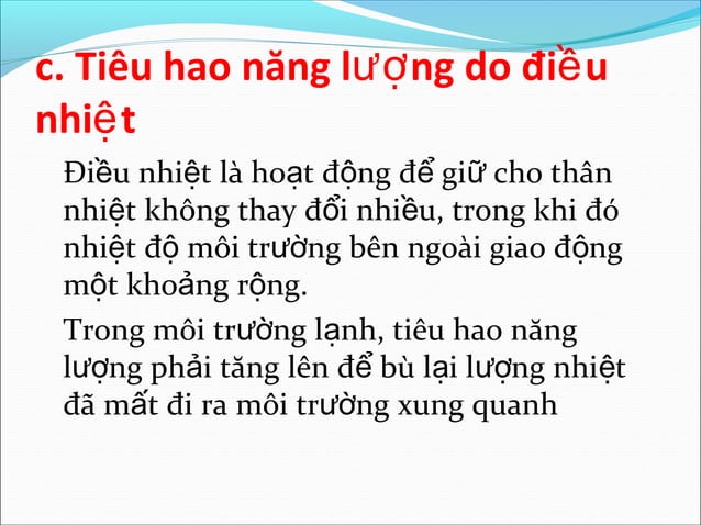 Sinh lý chuyen hoa nang luong | PPT