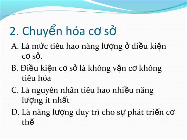 Sinh lý chuyen hoa nang luong | PPT