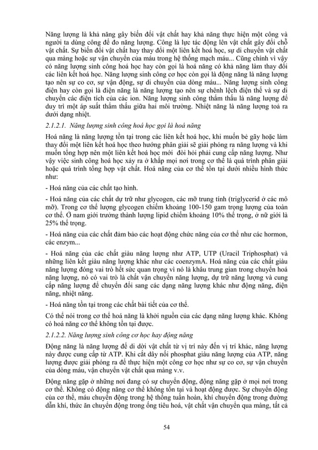 SINH LÝ CHUYỂN HOÁ CHẤT, NĂNG LƯỢNG.doc HAY | DOC
