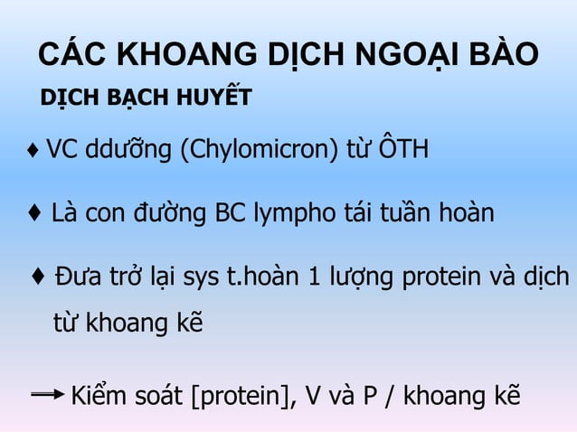 Sinh lý dịch cơ thể | PPT